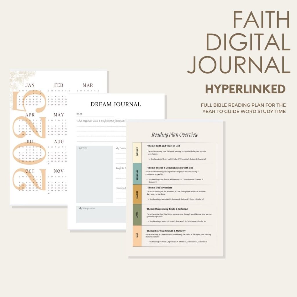 Faith & Growth Digital Planner (Hyperlinked) | Rooted & Radiant