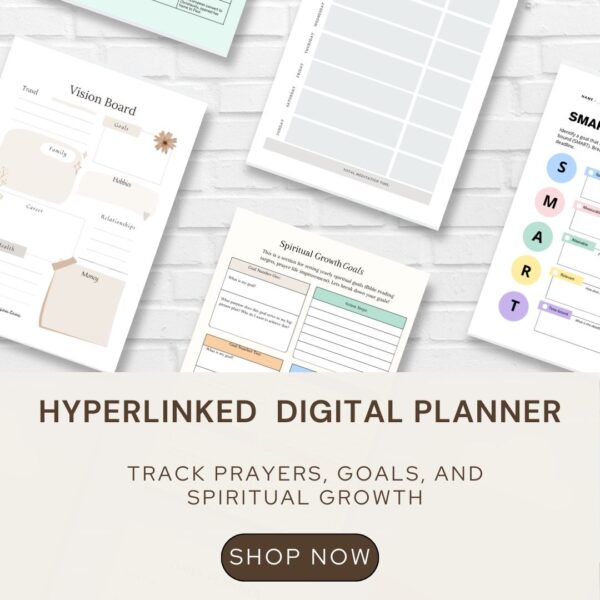 Faith & Growth Digital Planner (Hyperlinked) | Rooted & Radiant