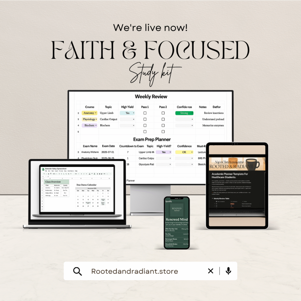 Faith & Growth Digital Planner (Hyperlinked) | Rooted & Radiant